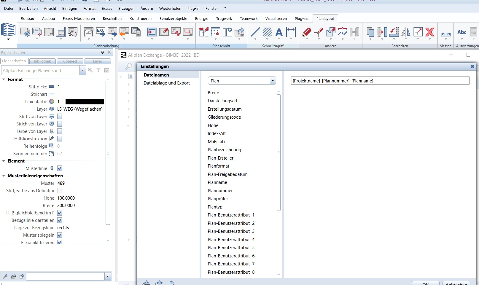 Allplan Exchange Namen für Pläne - Handelsvertretung Allplan ...